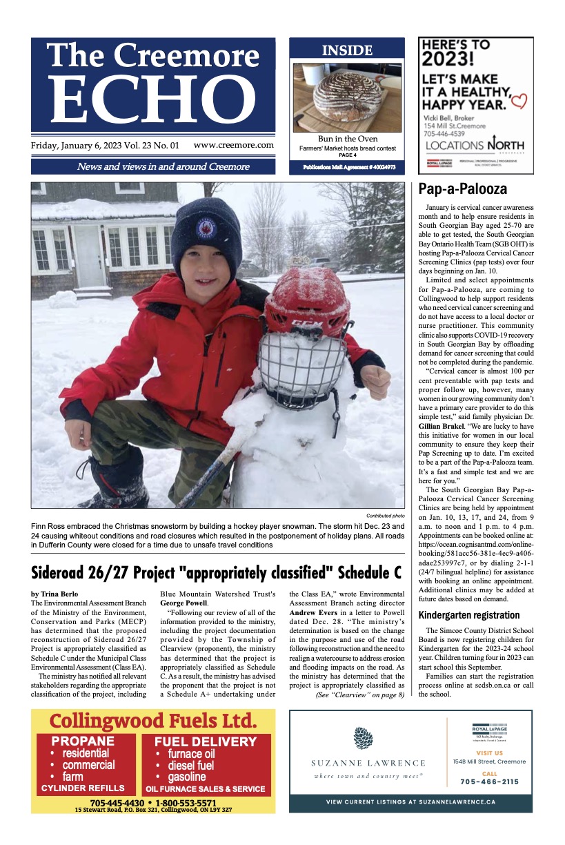 January 6 – The Creemore Echo