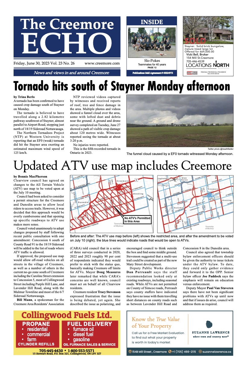 June 30 – The Creemore Echo